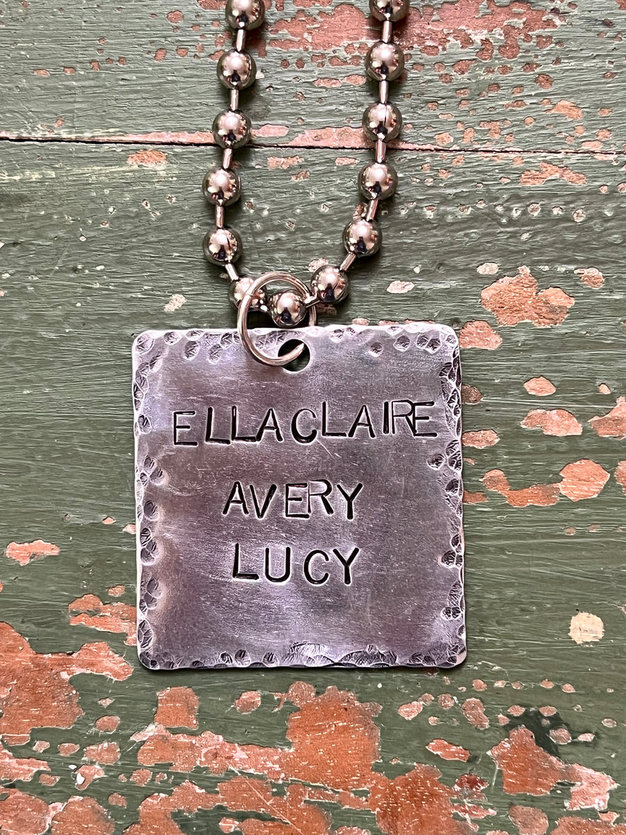 Hand Stamped Metal Squares – TheSilverChics
